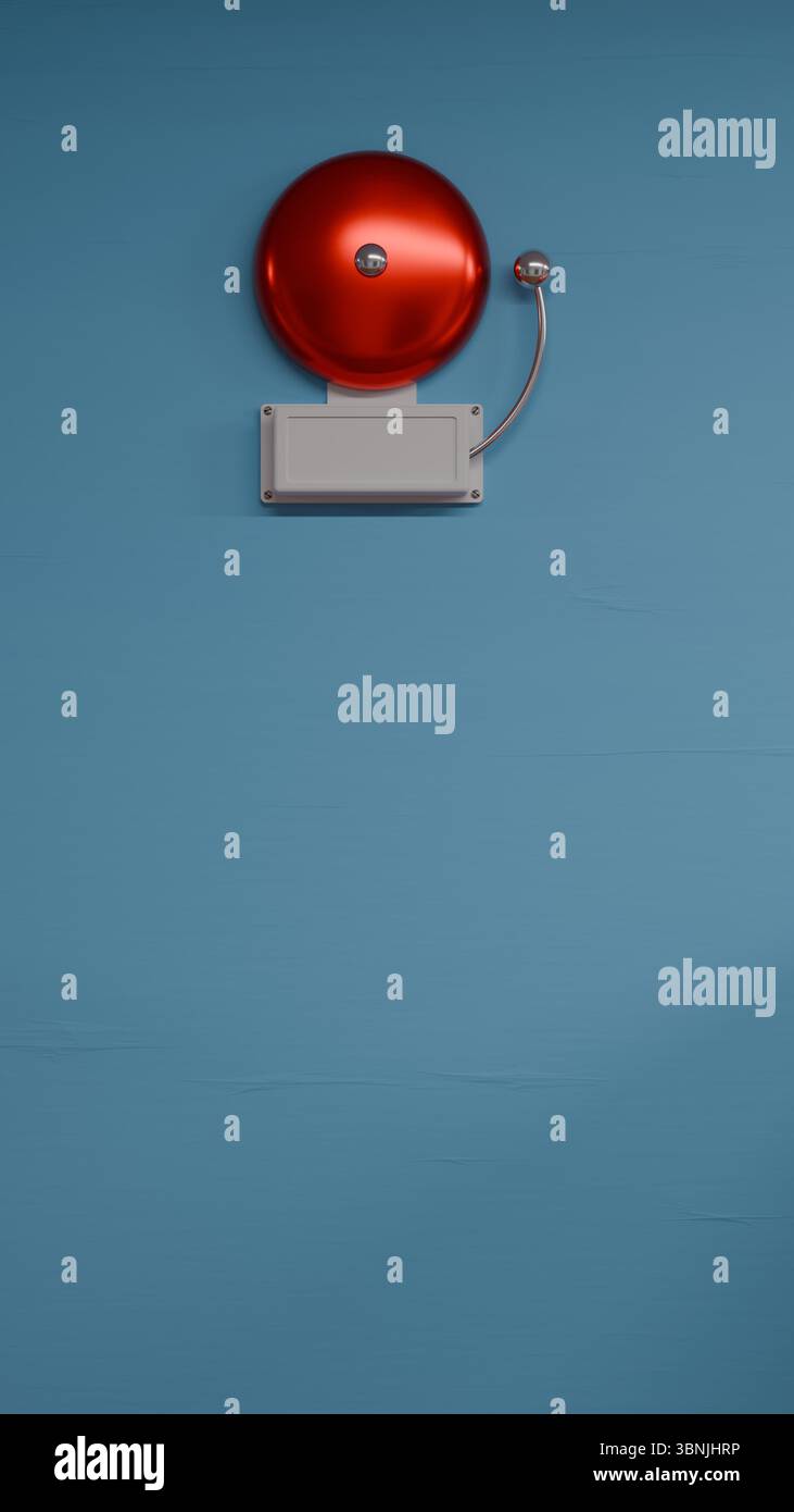 Bell on wall ringing school hi-res stock photography and images - Alamy