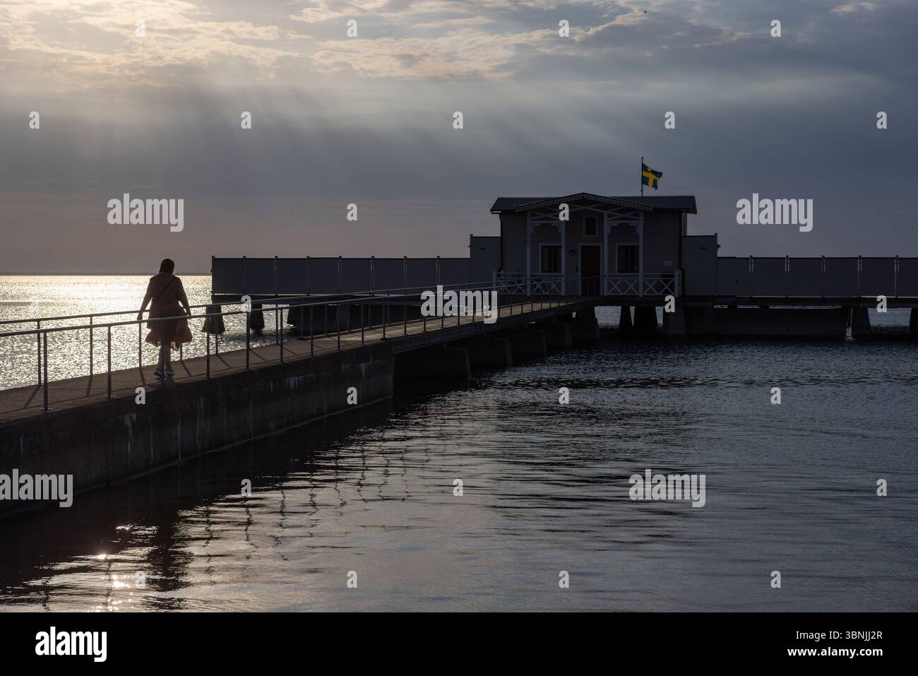 Seasonal weather, heat wave in Borgholm, Öland, Sweden, during ...
