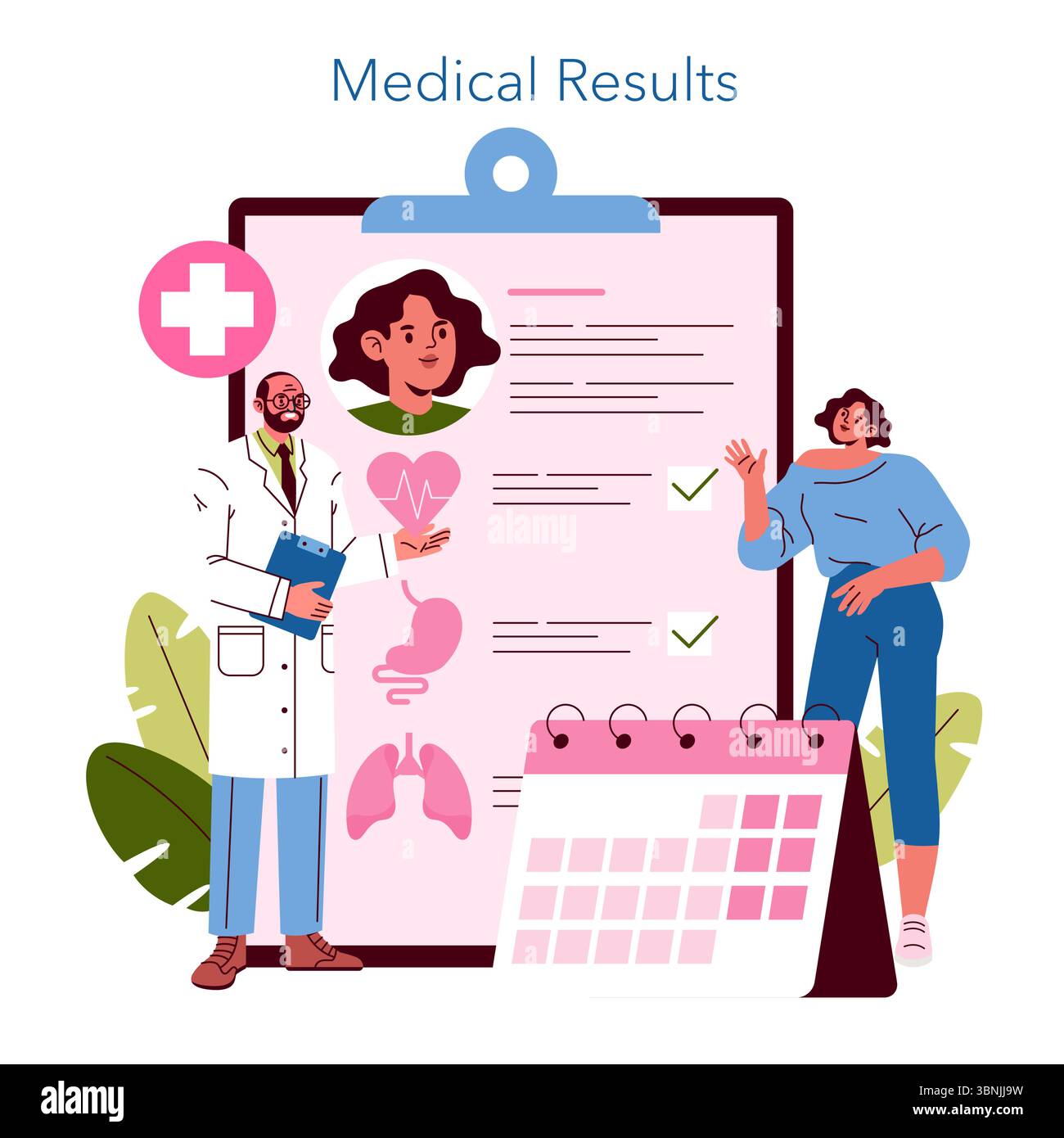 Appointment clipboard healthcare doctor Stock Vector Images - Alamy