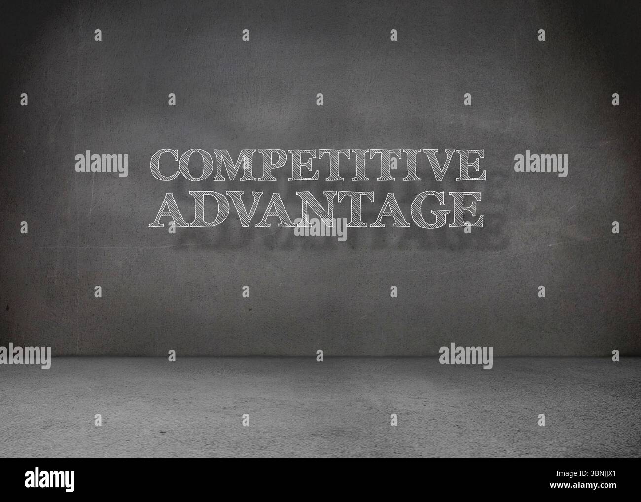 Minimalist gallery is displaying chalk style white COMPETITIVE ...