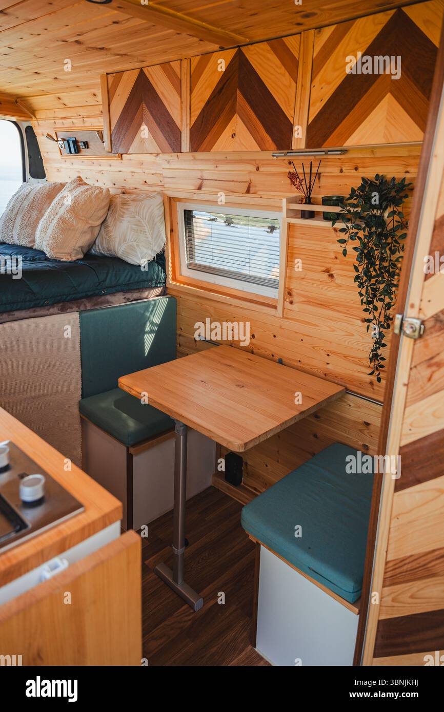 Experience comfort and functionality with this cozy camper interior ...