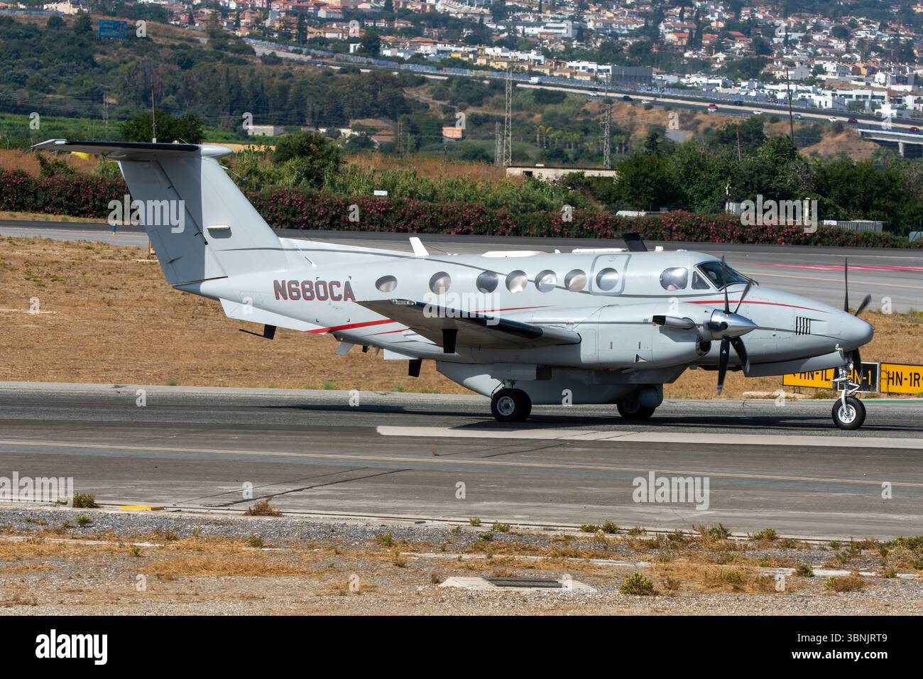 Frontex Beechcraft 200 King Air border surveillance aircraft at Málaga ...