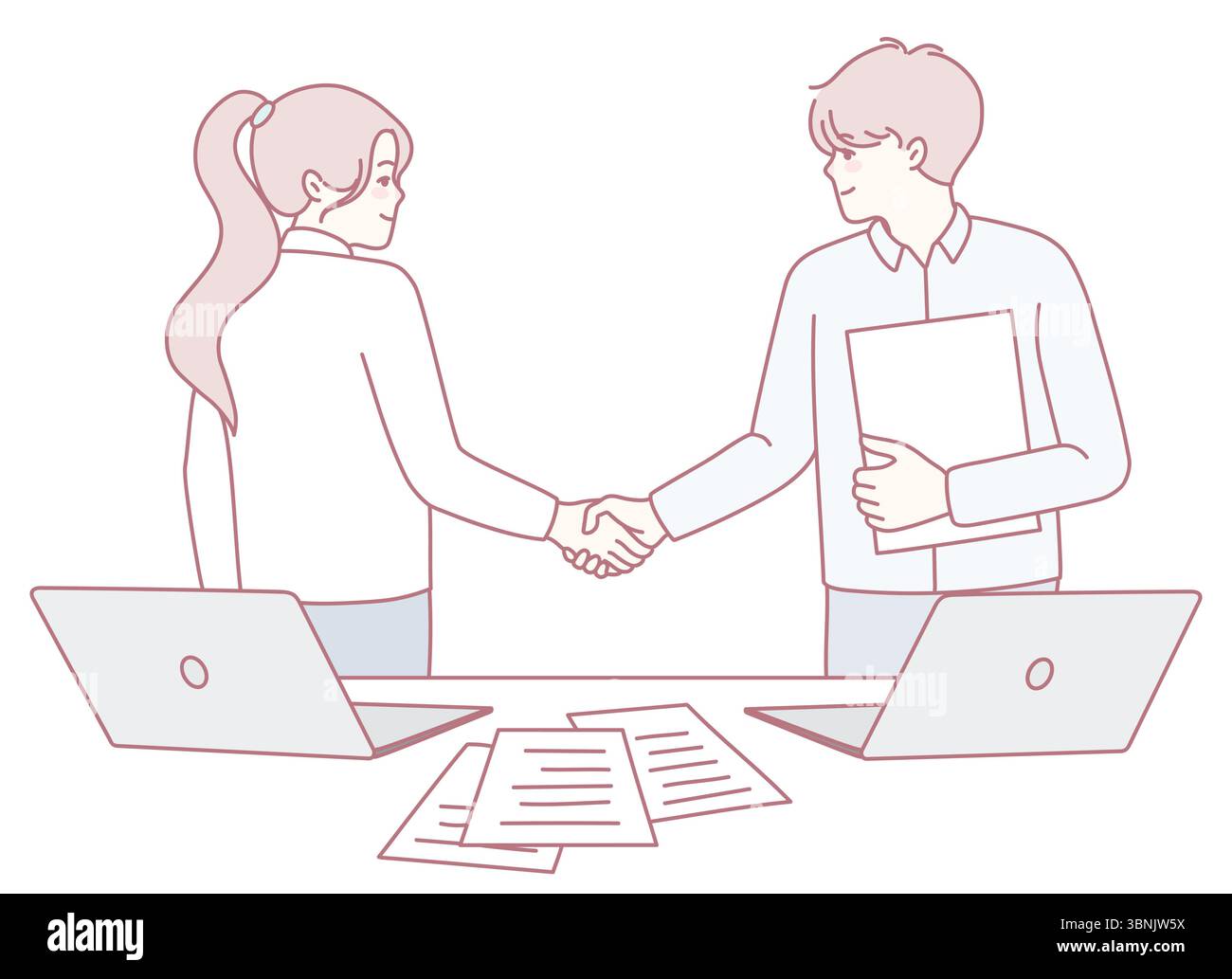 A professional handshake is a powerful symbol that represents ...