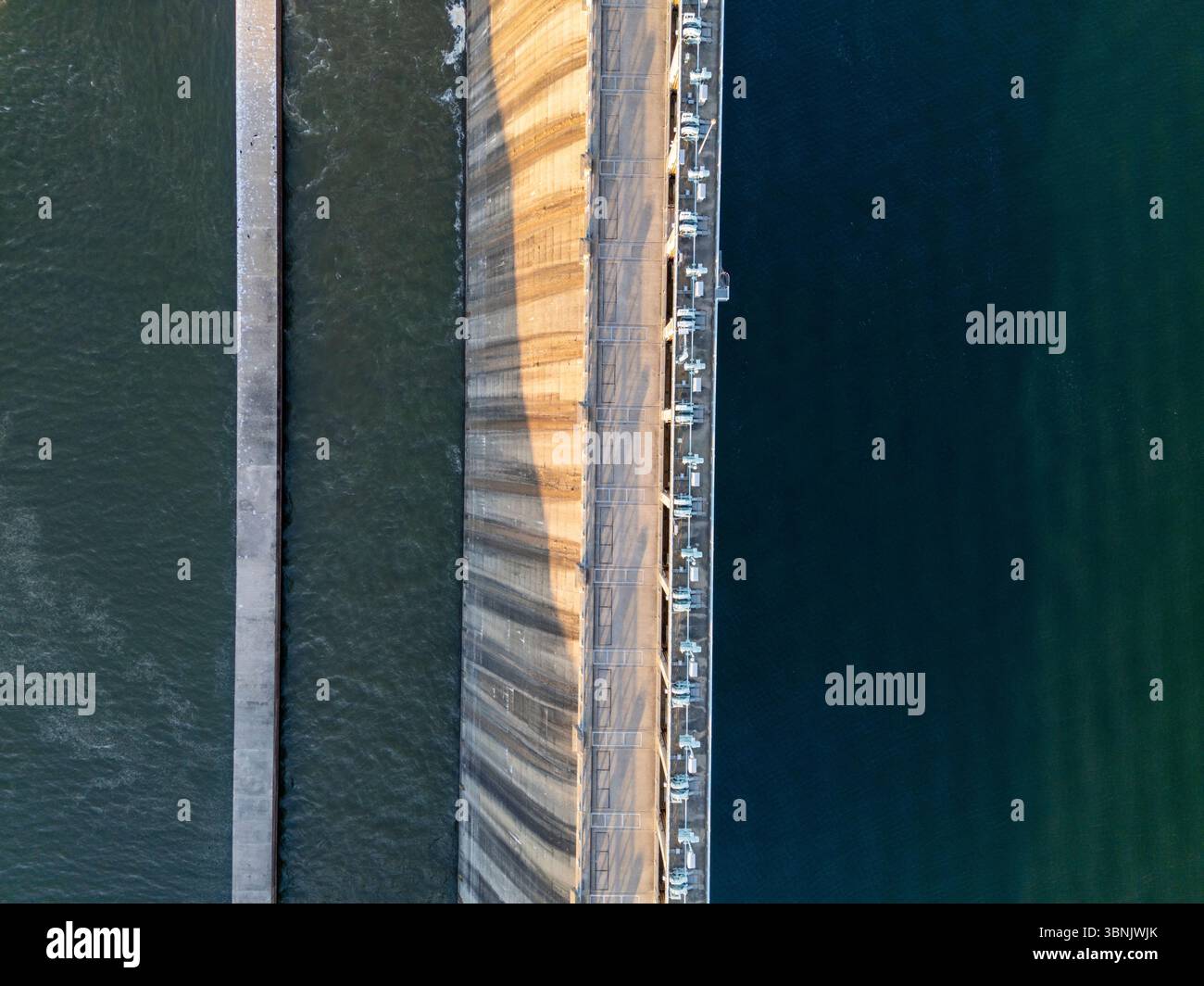 Aerial view of the Hume Dam in Hume Lake, Australia, showcasing its ...