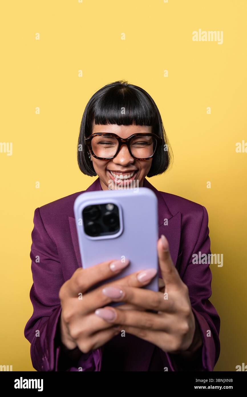 Hispanic woman glasses expressing hi-res stock photography and images ...