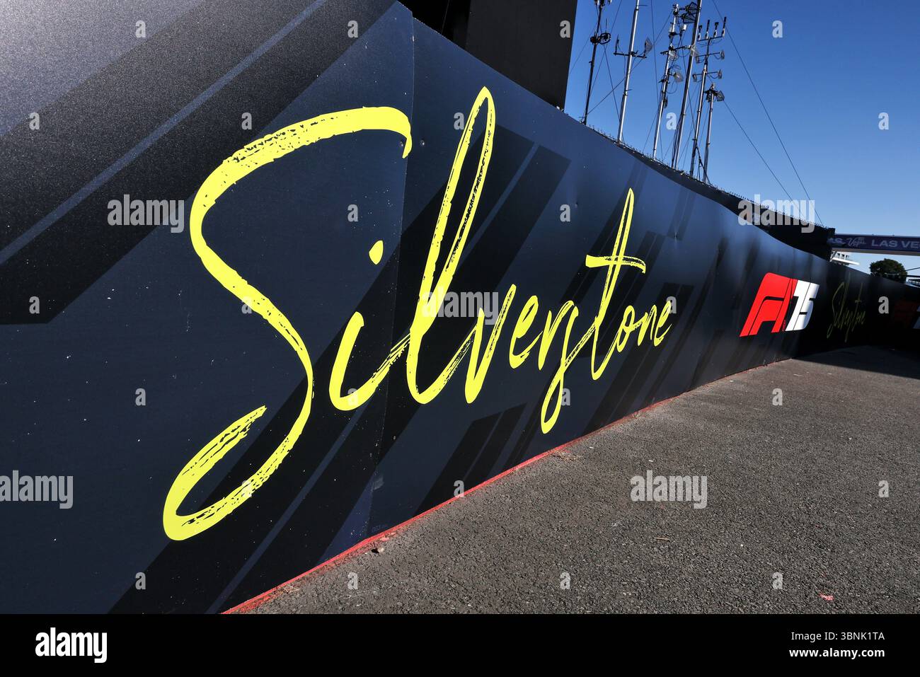 Circuit atmosphere - Silverstone logo. 03.07.2025. Formula 1 World ...