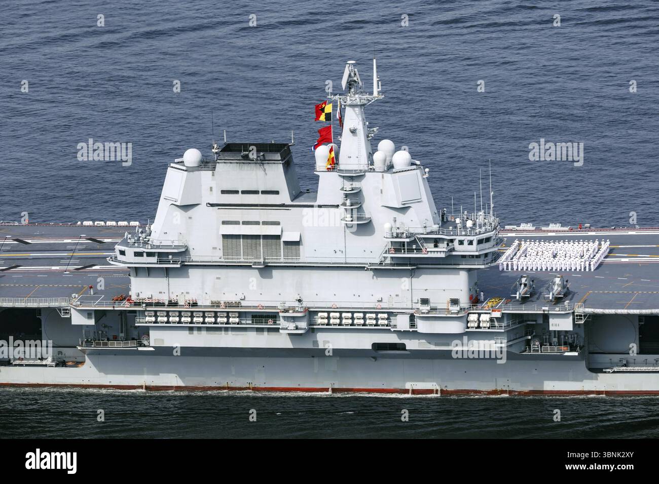 The Chinese navy's first domestically built aircraft carrier Shandong ...