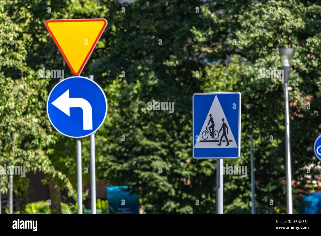C 16 pedestrian road sign, marking of a pedestrian path in the city ...