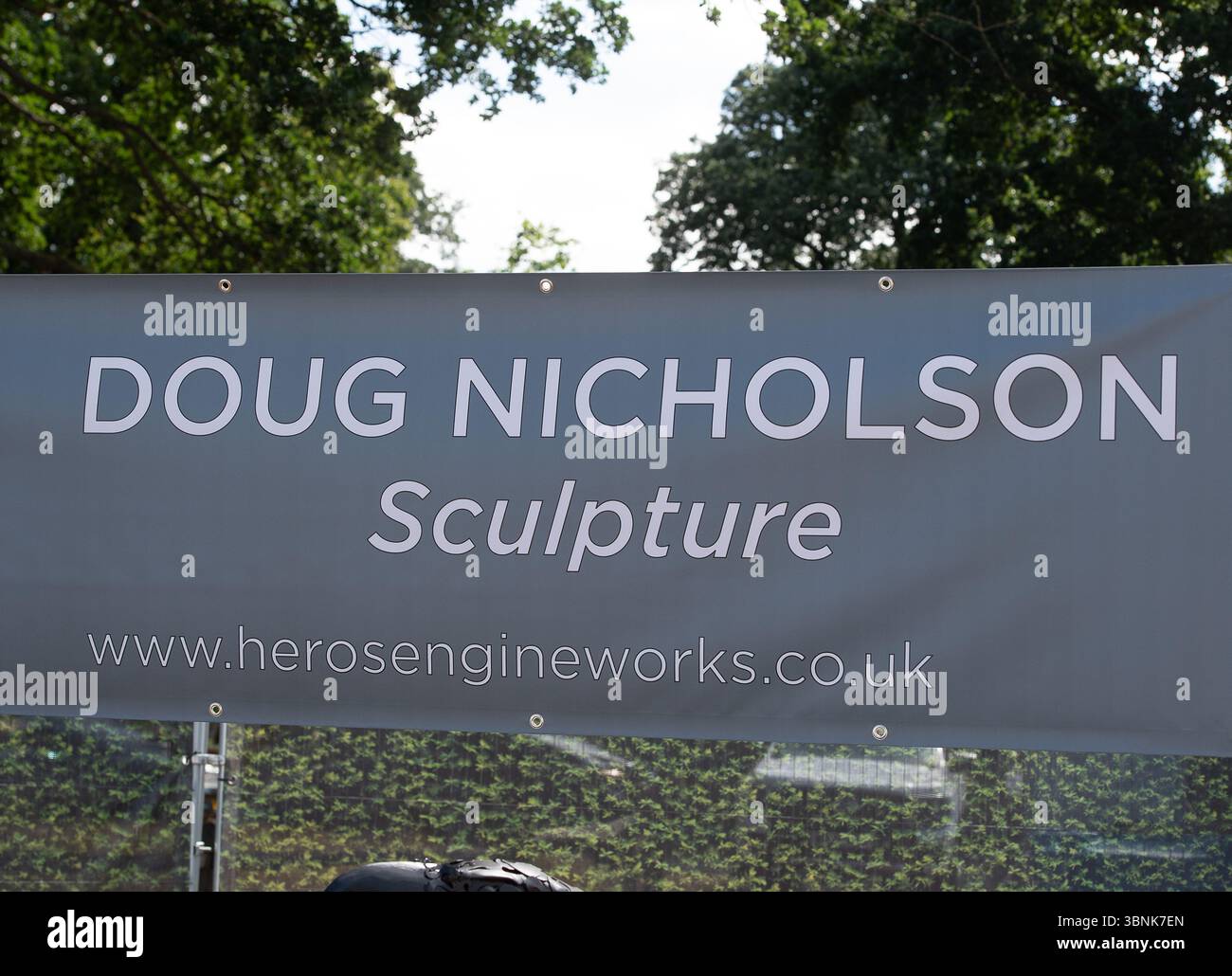 East Molesey, Surrey, UK. 30th June, 2025. A bird of prey sculpture by ...