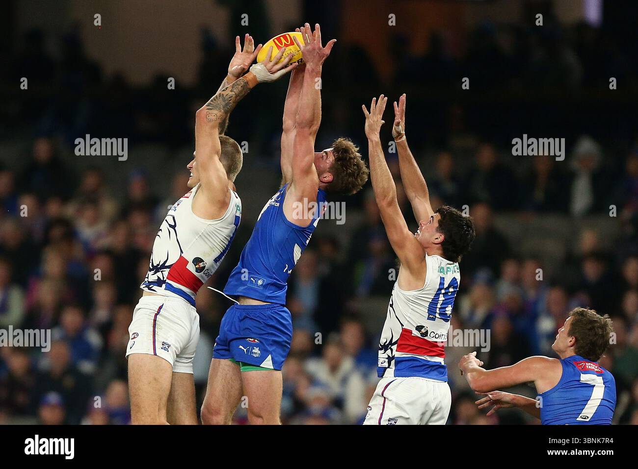 Melbourne, Australia. 03rd July, 2025. Rory Lobb of the Bulldogs ...