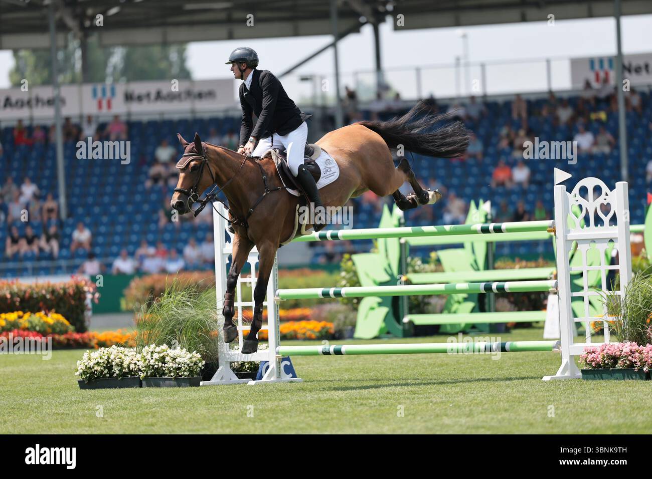 Max Haunhorst of Germany with Happy Days Sauvagine during the German ...