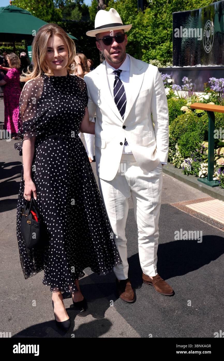 Anna Murray and Michael Murray on day four of the 2025 Wimbledon ...