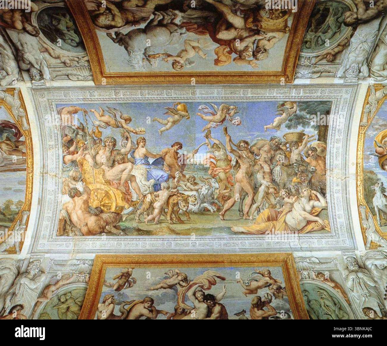 Annibale Carracci - Triumph of Bacchus and Ariadne - Palazzo Farnese ...