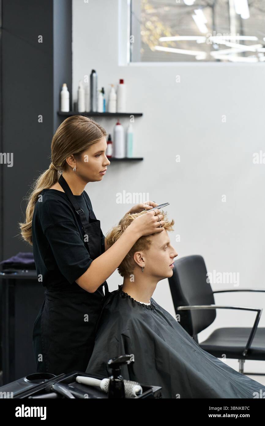 Skilled stylist expertly applies hi-res stock photography and images ...