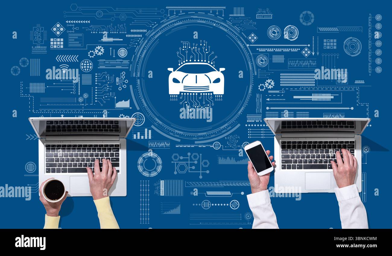 Smart car hud iot hi-res stock photography and images - Alamy
