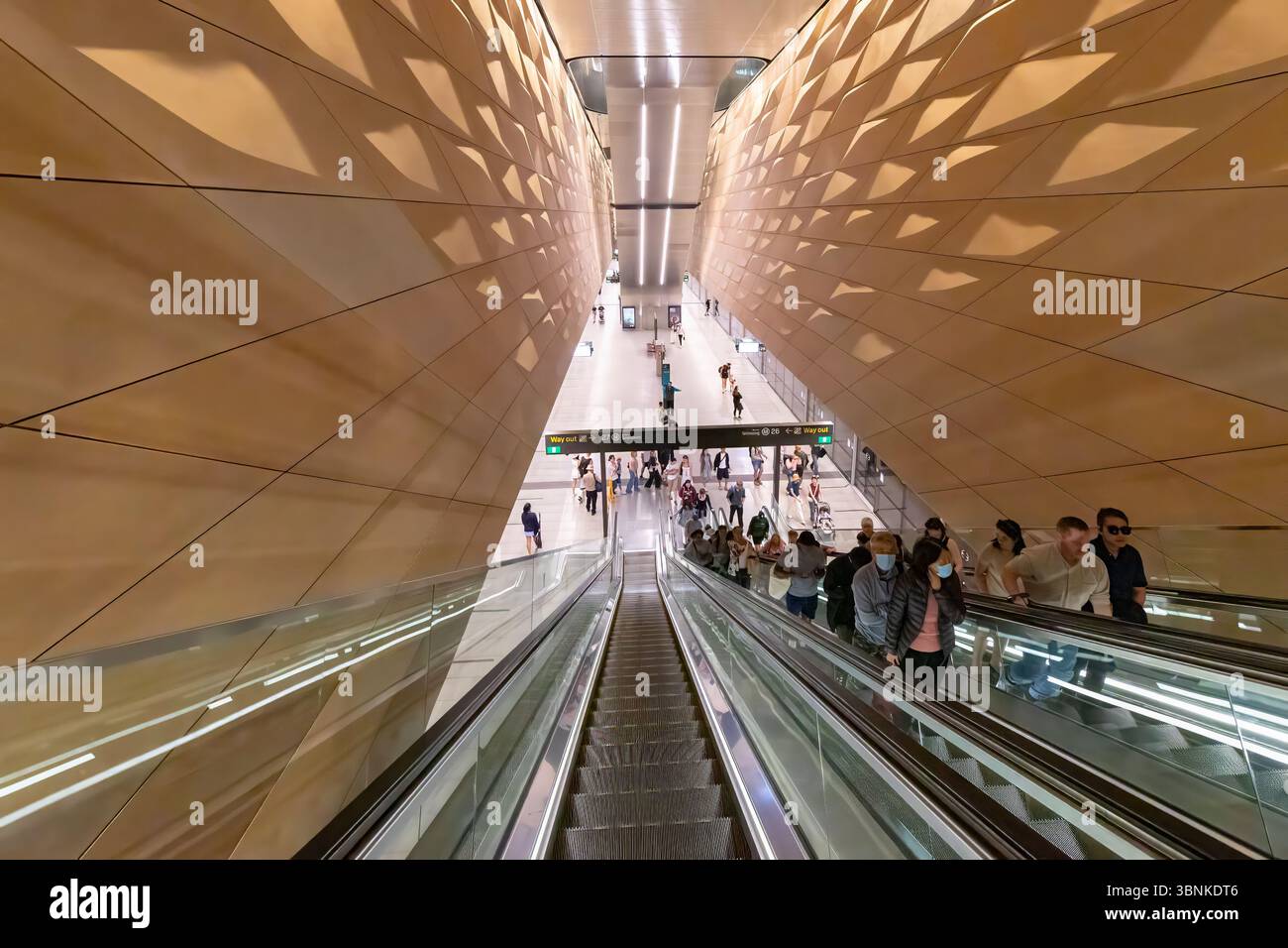 The modern driverless 'Sydney Metro' train line opened in 2024 and runs ...