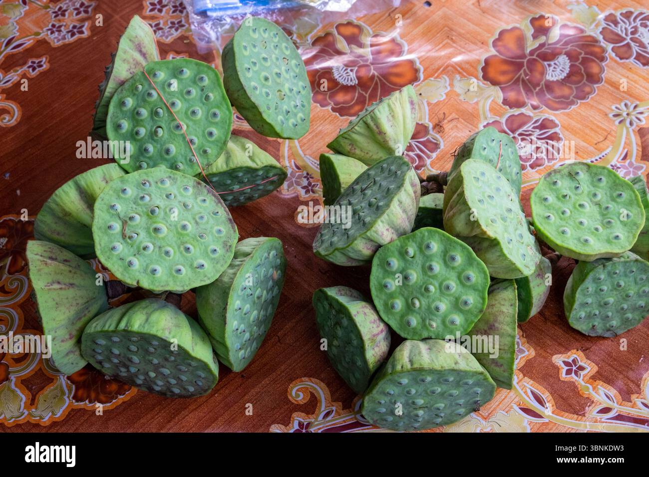 Fresh Lotus Seed Pods at Southeast Asian Market Stock Photo - Alamy