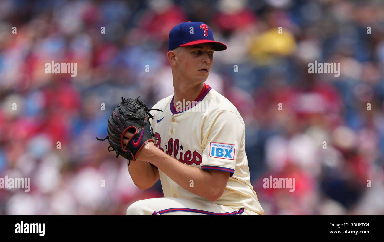 Philadelphia Phillies' Mick Abel plays during the first baseball game ...