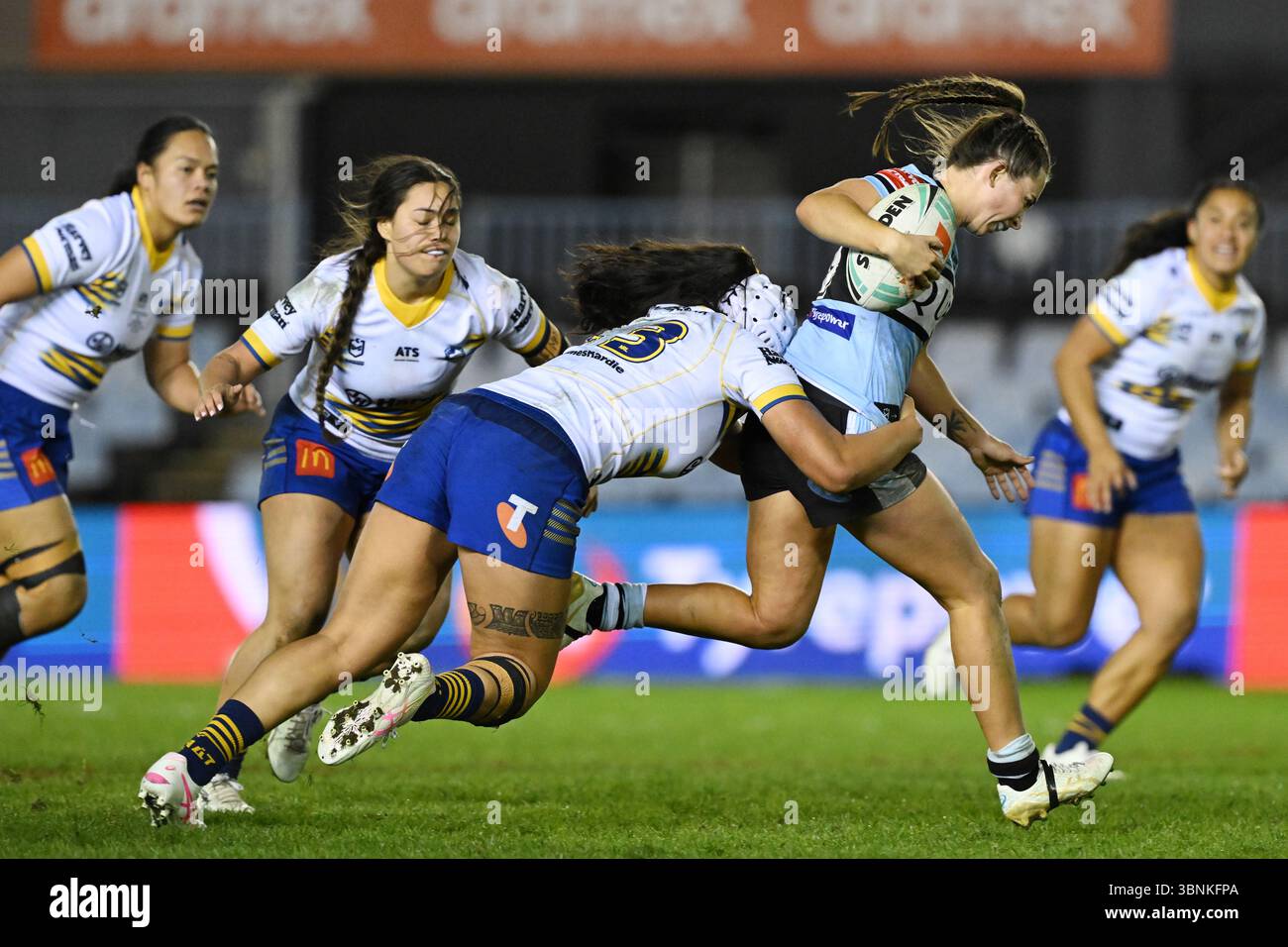Sydney, Australia. 03rd July, 2025. Quincy Dodd of the Sharks is ...