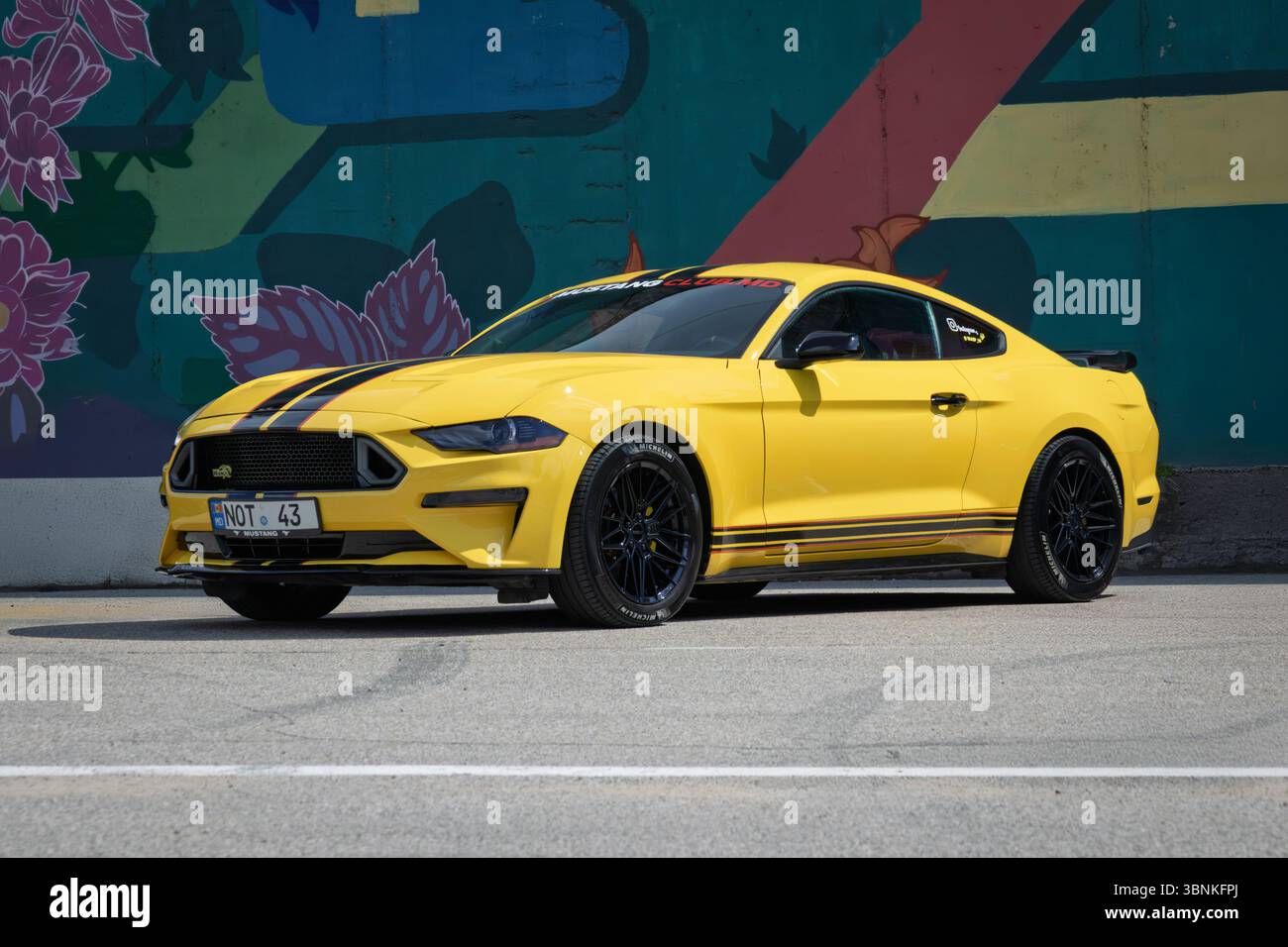 Chisinau, Moldova-April 13, 2025: Ford Mustang, Sixth generation, S550 ...