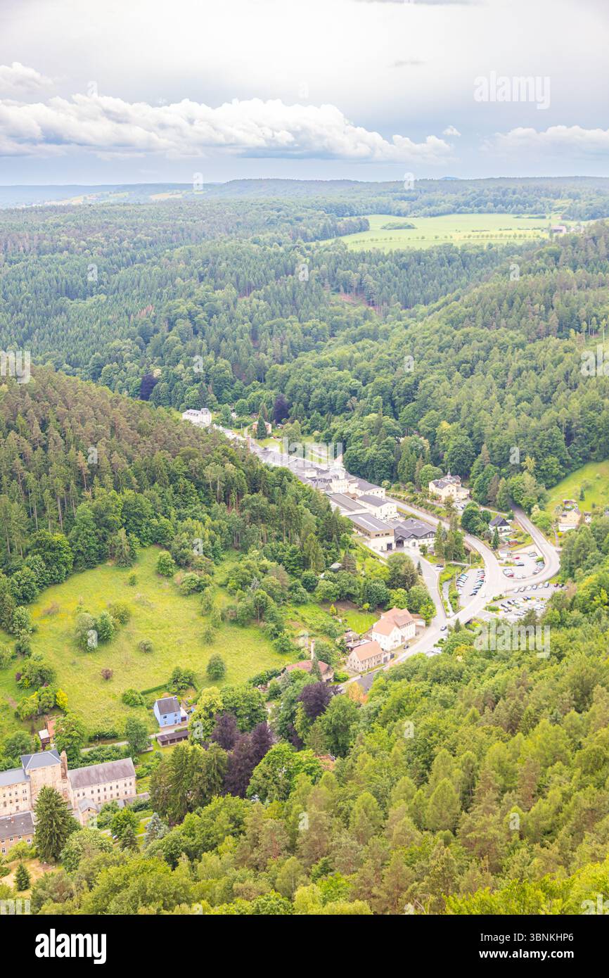Königstein, Germany – 7. June 2025: Aerial view of the historic ...