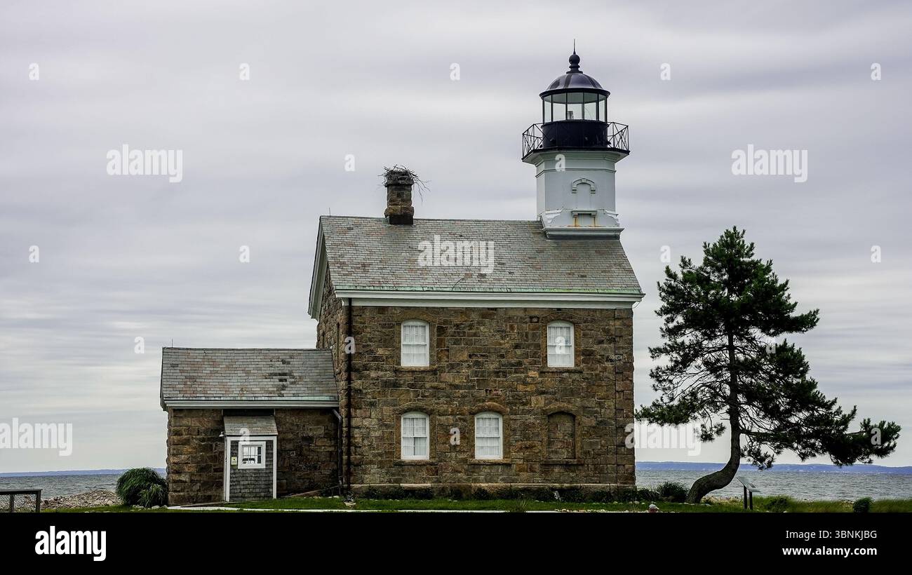 NORWALK, CT, USA - JUNE 27, 2025: Sheffield Island Lighthouse with ...