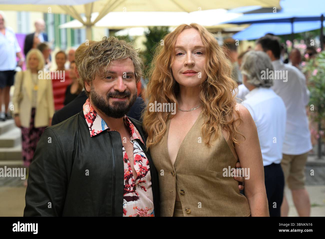 Munich, Germany. 03rd July, 2025. Actors Daniel Christensen (l) and ...