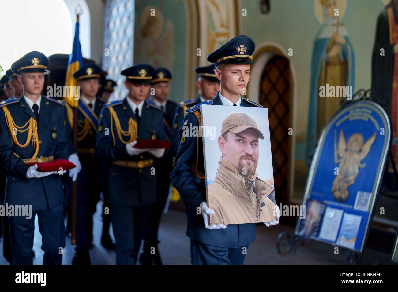 Funeral ceremony of F-16 pilot 1st Class Lt. Col. Maksym Ustymenko ...