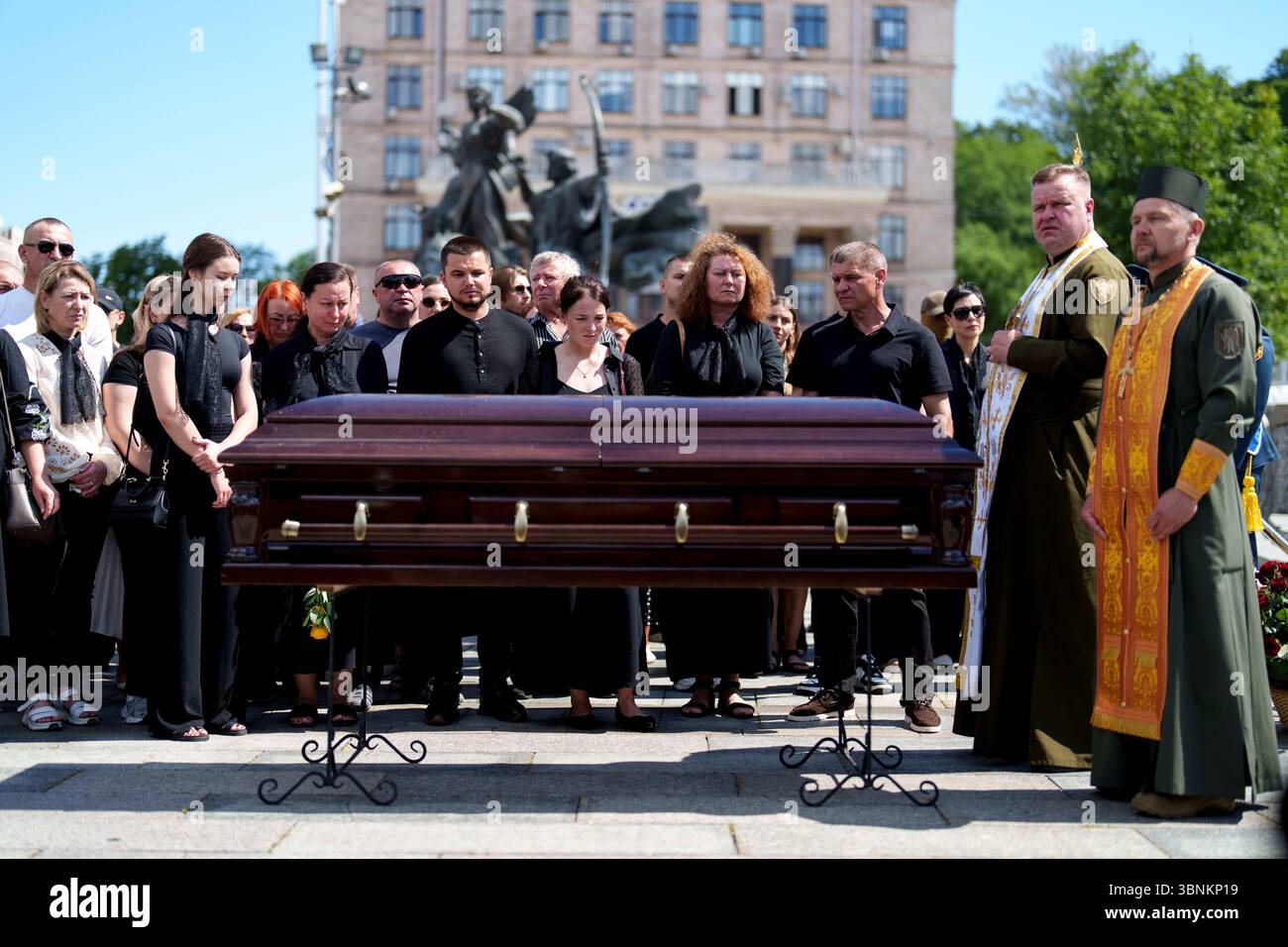 Funeral ceremony of F-16 pilot 1st Class Lt. Col. Maksym Ustymenko ...