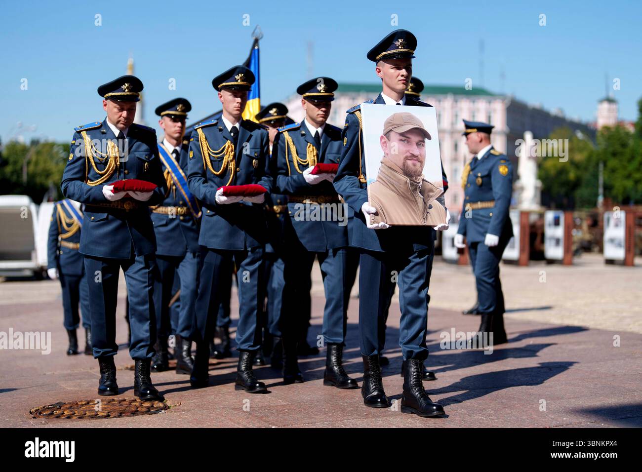 Funeral ceremony of F-16 pilot 1st Class Lt. Col. Maksym Ustymenko ...