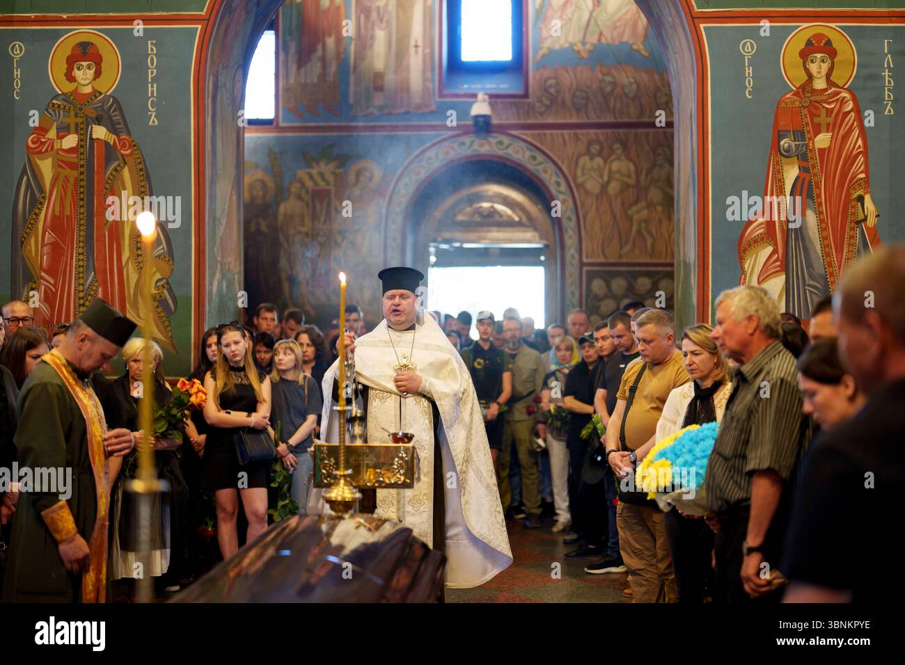 Funeral ceremony of F-16 pilot 1st Class Lt. Col. Maksym Ustymenko ...