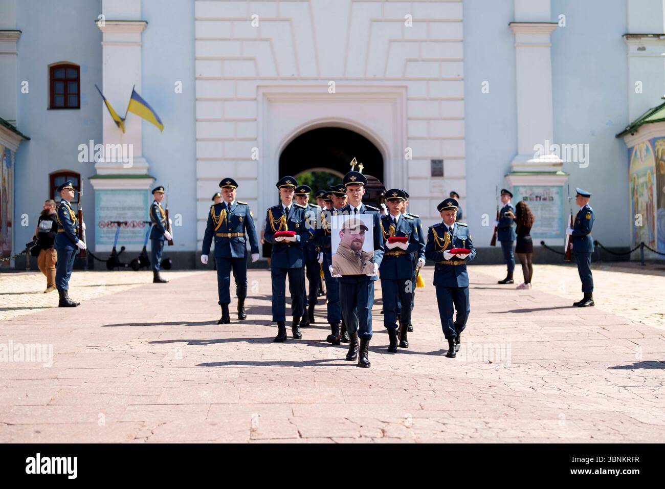 Funeral ceremony of F-16 pilot 1st Class Lt. Col. Maksym Ustymenko ...
