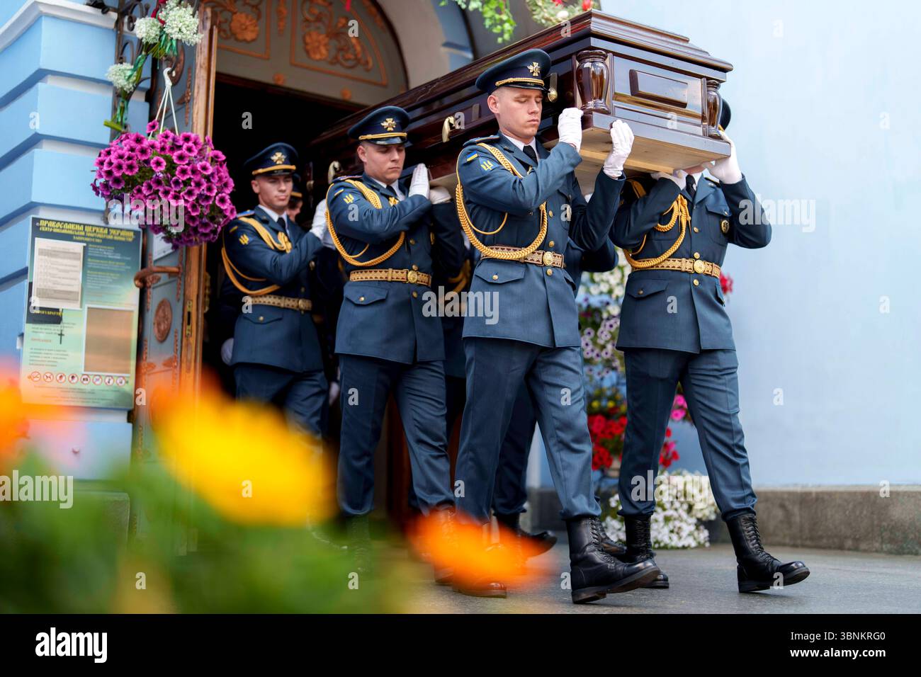 Funeral ceremony of F-16 pilot 1st Class Lt. Col. Maksym Ustymenko ...