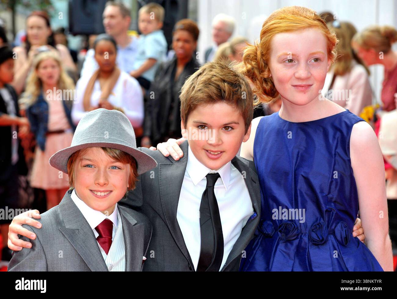 Ross Marron, Theo Stevenson and Scarlett Stitt at the world film ...