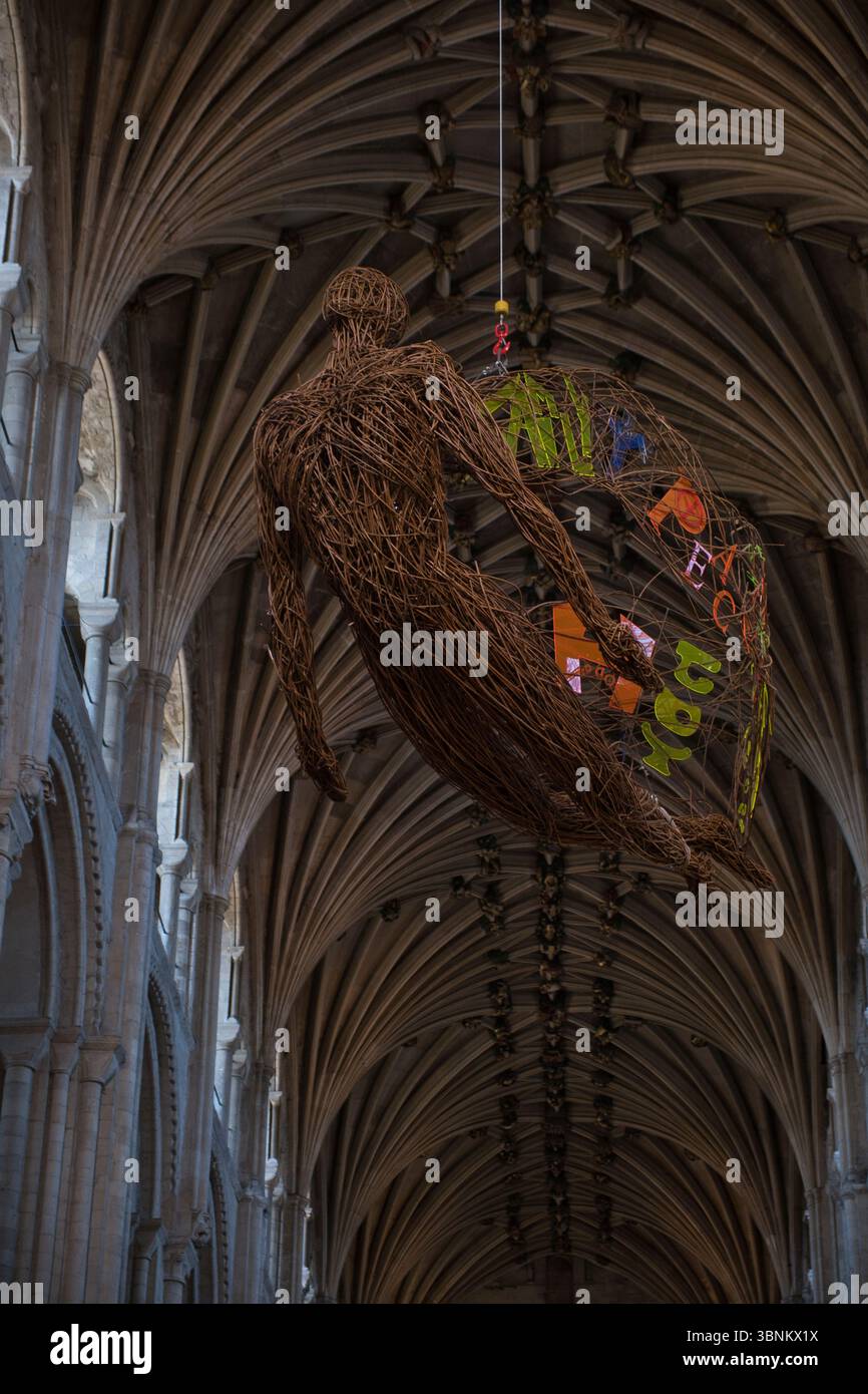 A sculpture made from willow twigs titled Censing Angel by local ...