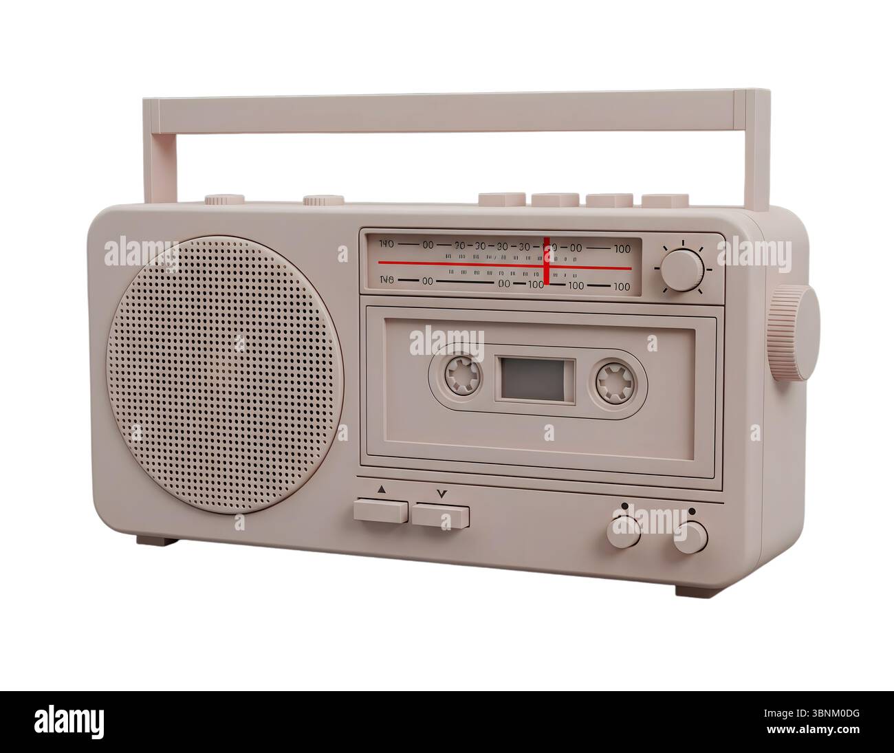 classic radio minimalist 3D rendering in a soft and smooth renderer ...