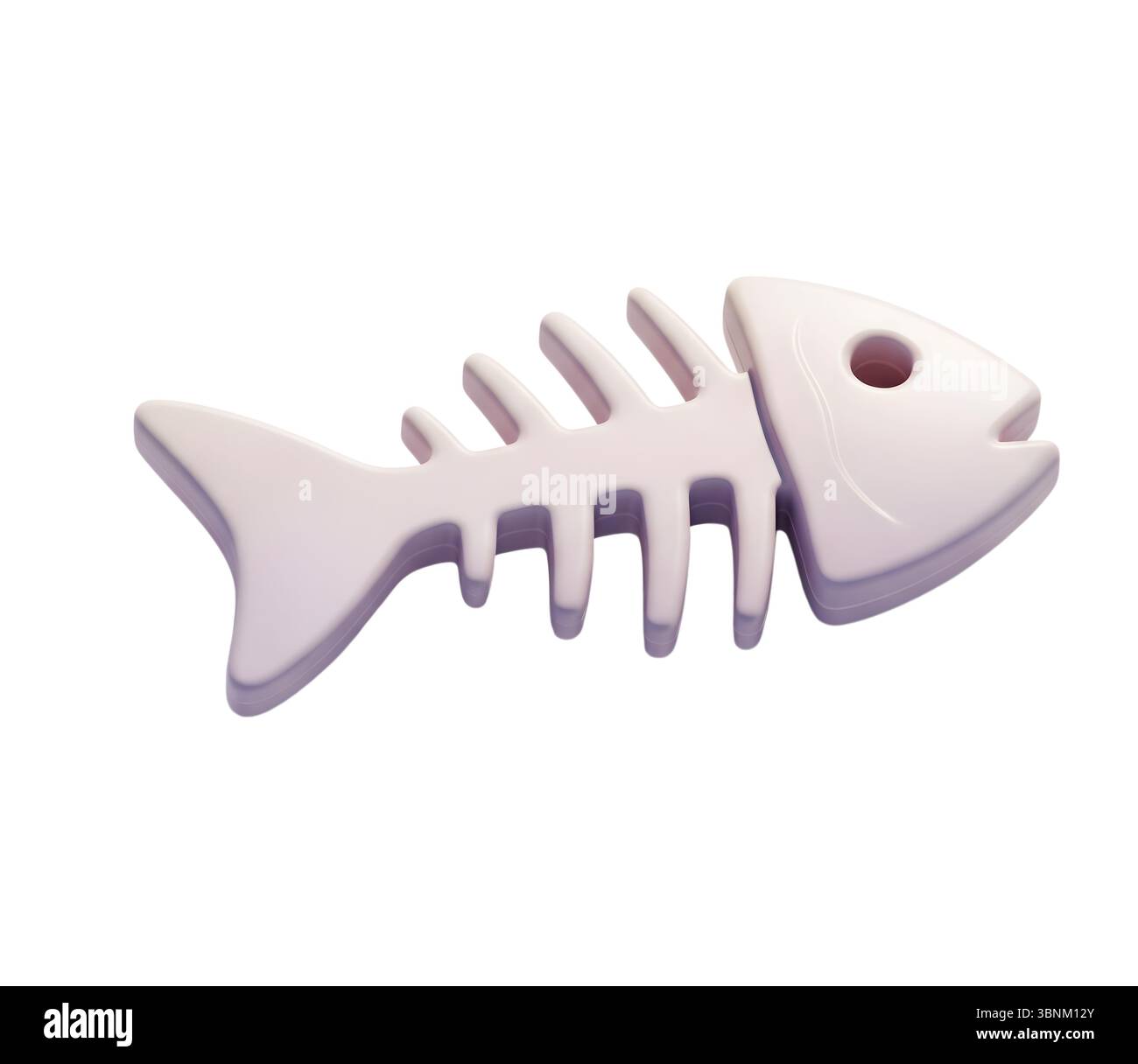 fishbone minimalist 3D rendering in a soft and smooth renderer Stock ...