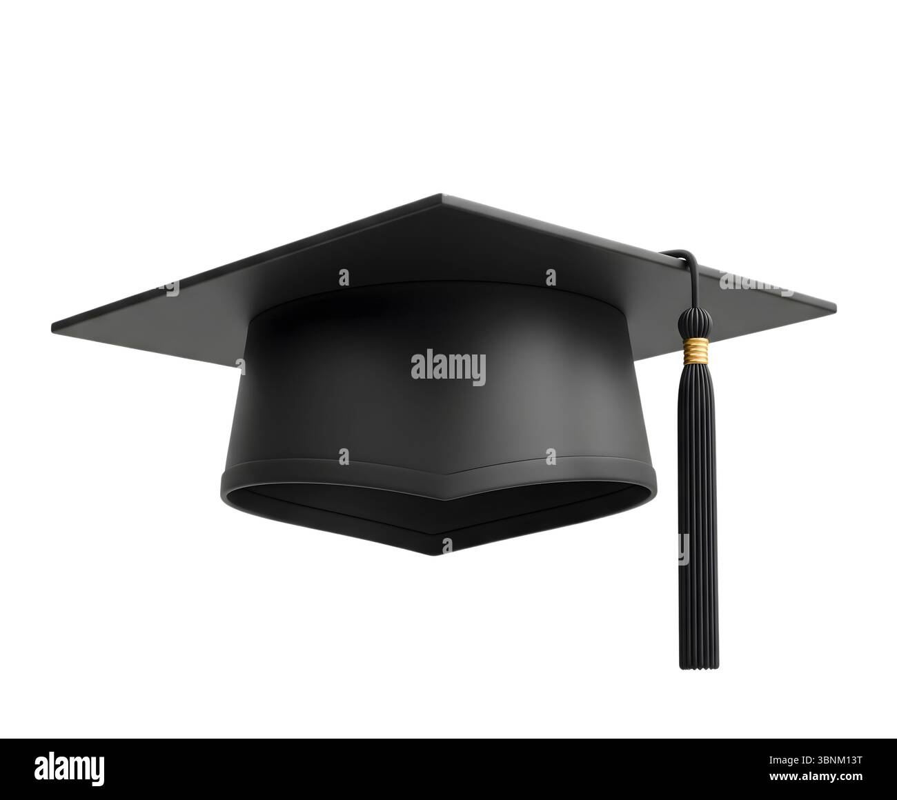 graduation cap minimalist 3D rendering in a soft and smooth renderer ...