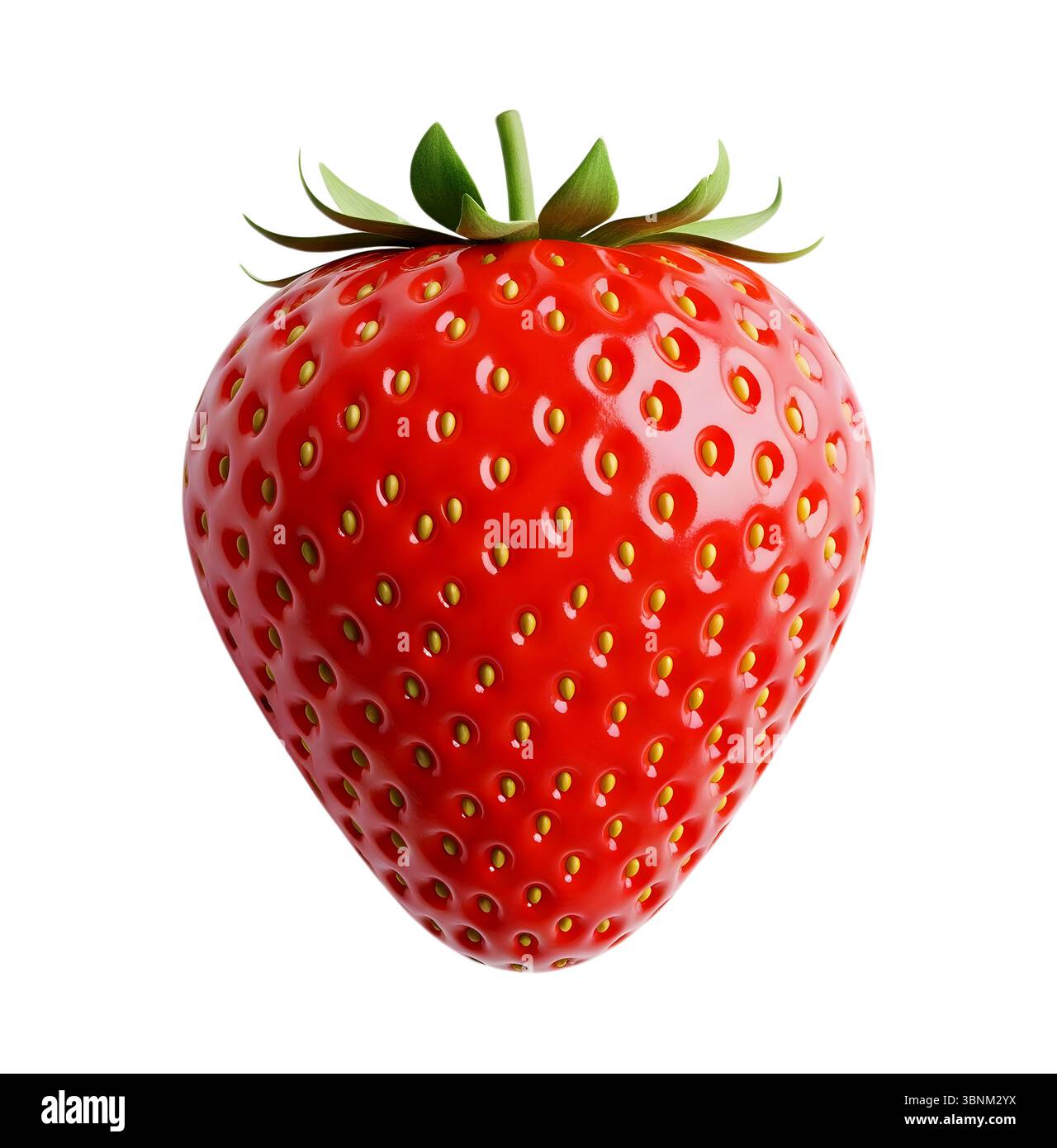 strawberry minimalist 3D rendering in a soft and smooth renderer Stock ...