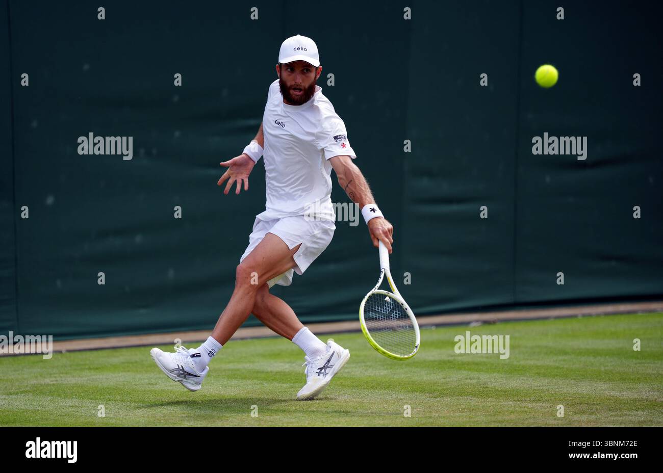 Corentin Moutet during his match against Grigor Dimitrov on day four of ...
