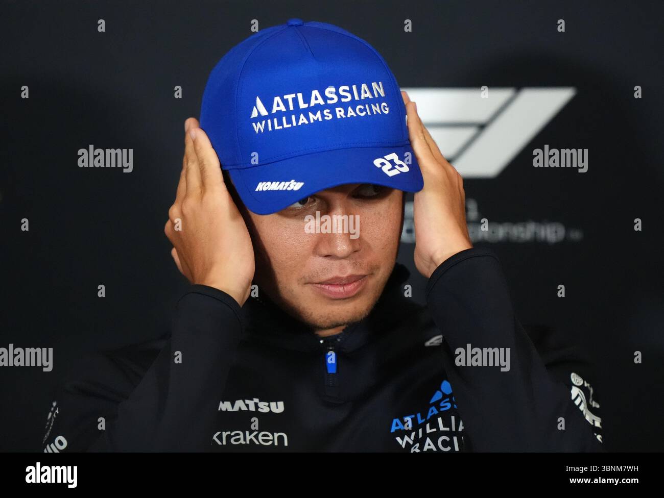 Williams driver Alex Albon at Silverstone Circuit, Northamptonshire ...