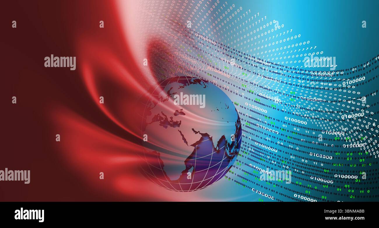 Abstract Artificial intelligence. Technology web background. Virtual ...