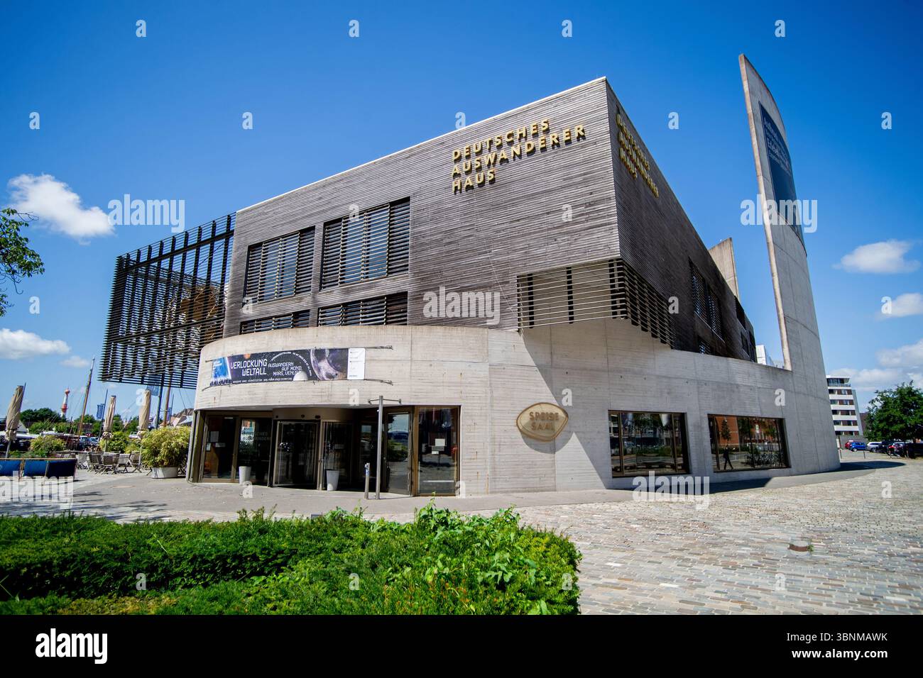 PRODUCTION - 03 July 2025, Bremen, Bremerhaven: A poster at the German ...