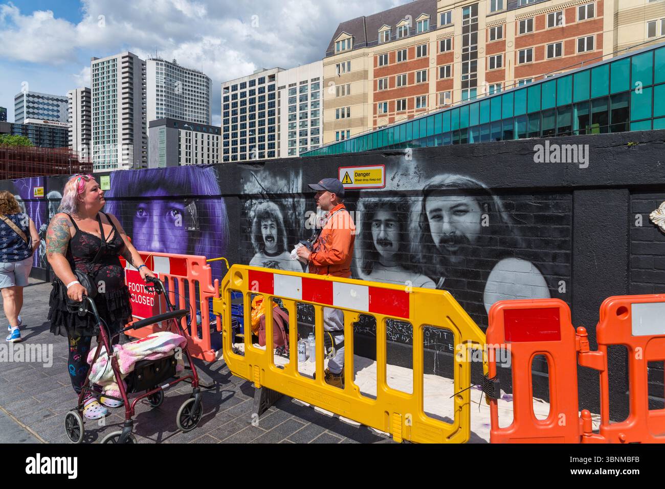 Mural painted by Mr Murals on brick wall in Navigation Street ...