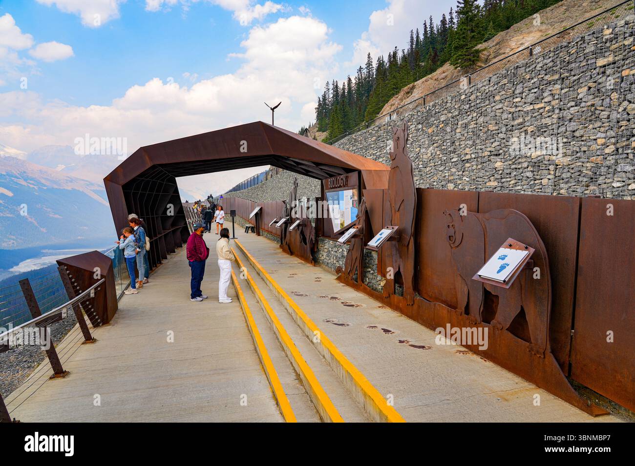 Columbia Icefield Skywalk, a cliffside walkway with glass-floor ...