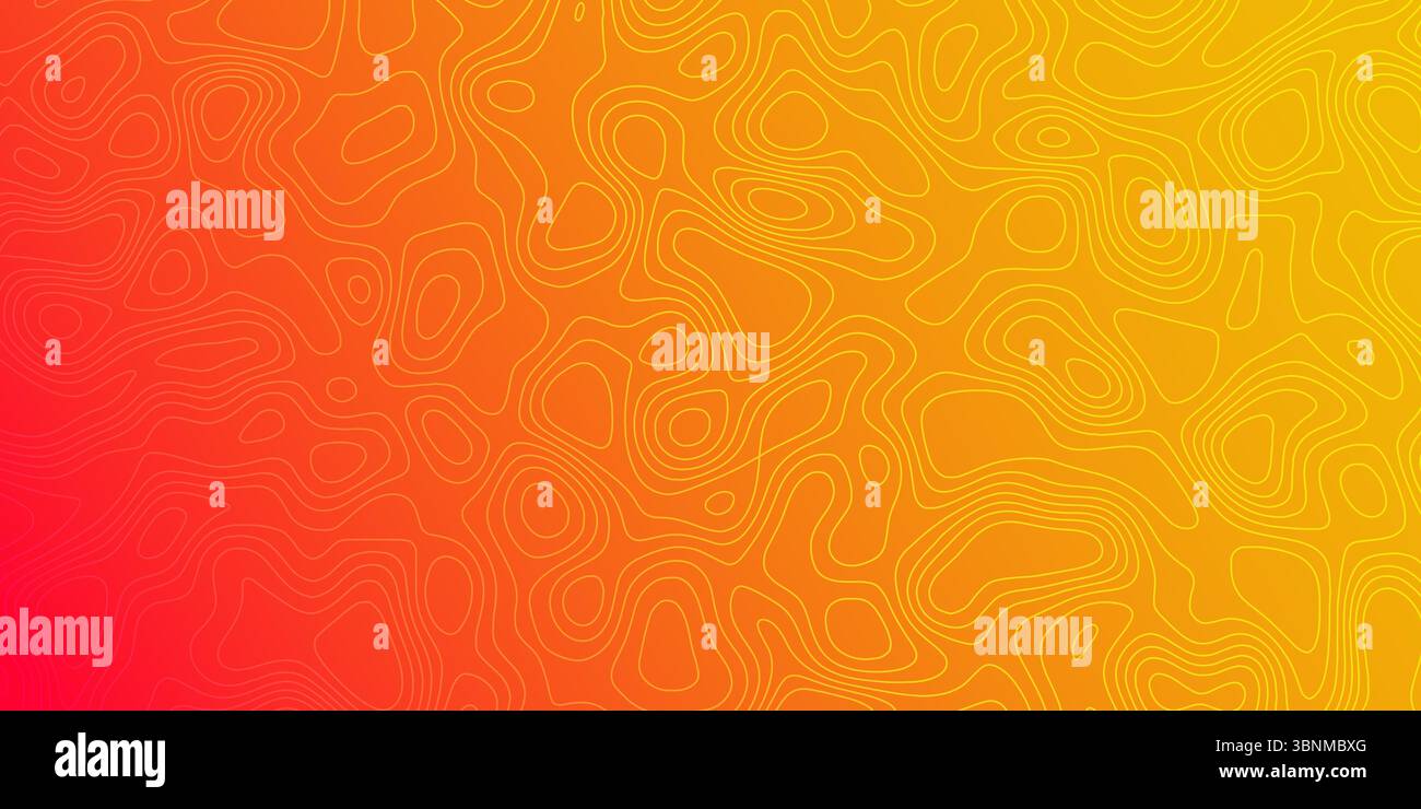 Colorful abstract background showcasing dynamic contour lines in warm ...