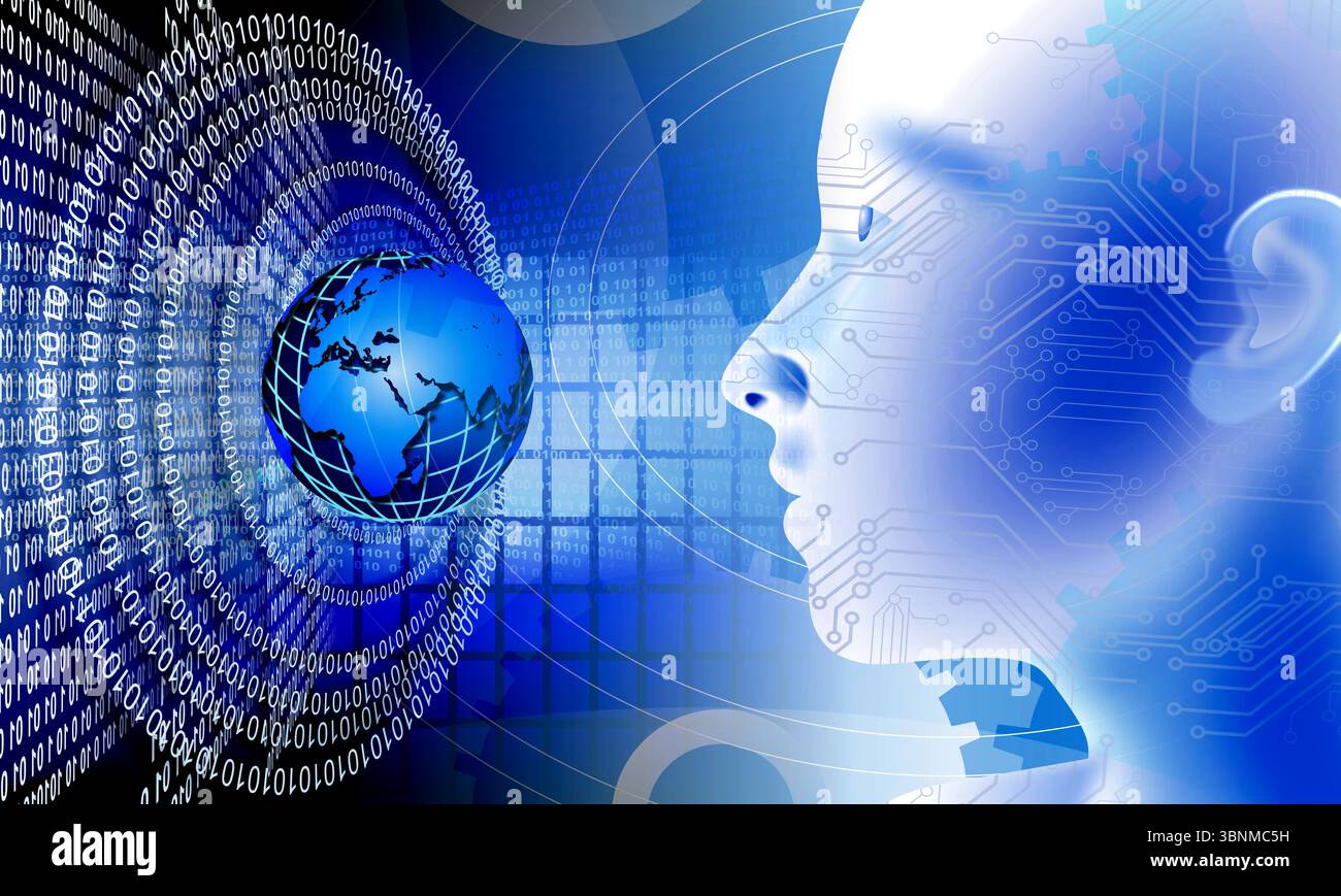 Vector illustration circuit board and hexagons background. Hi-tech digital technology and ...