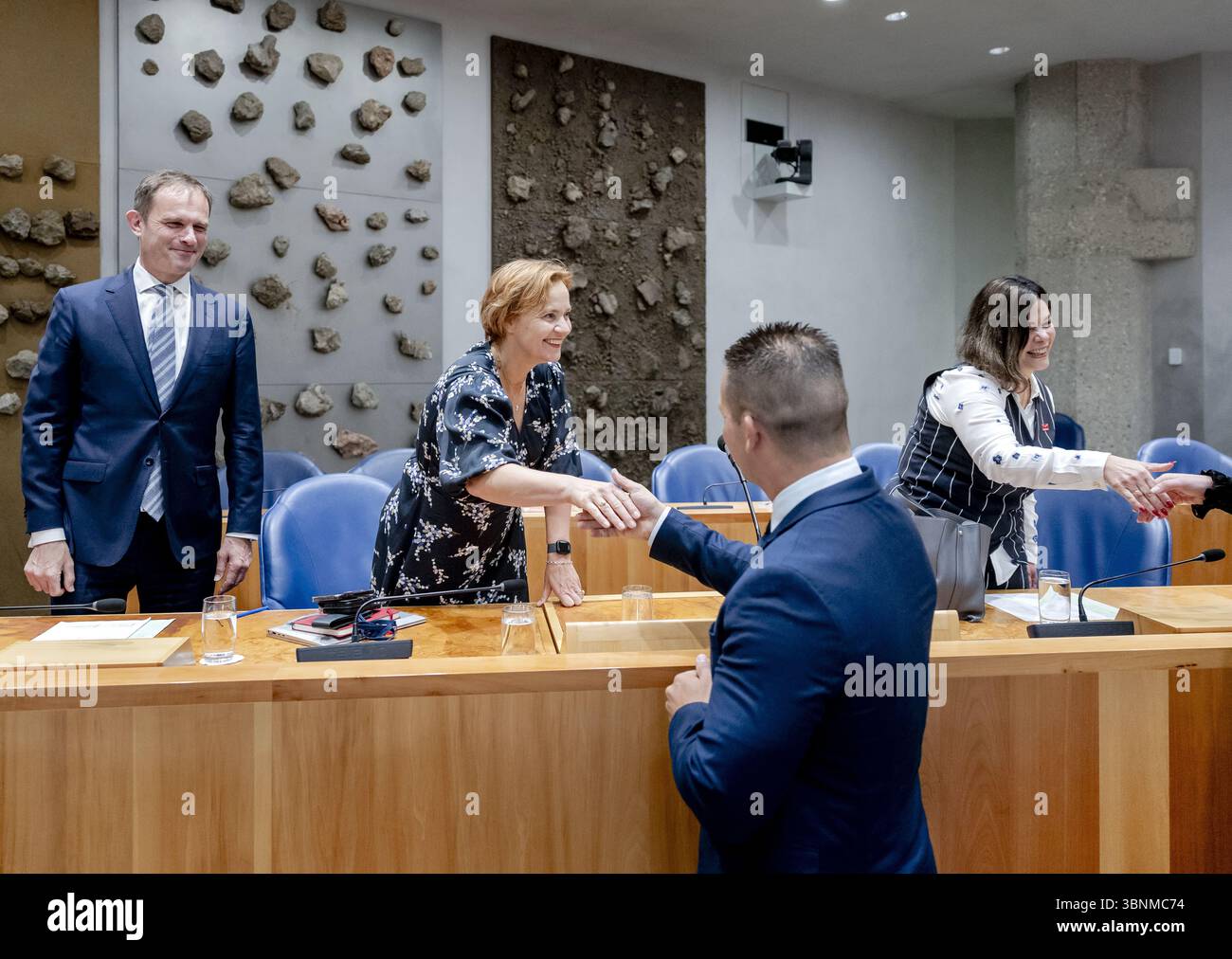 THE HAGUE - (VLNR) Teun Struycken, outgoing State Secretary for Legal Protection, Judith Tielen ...