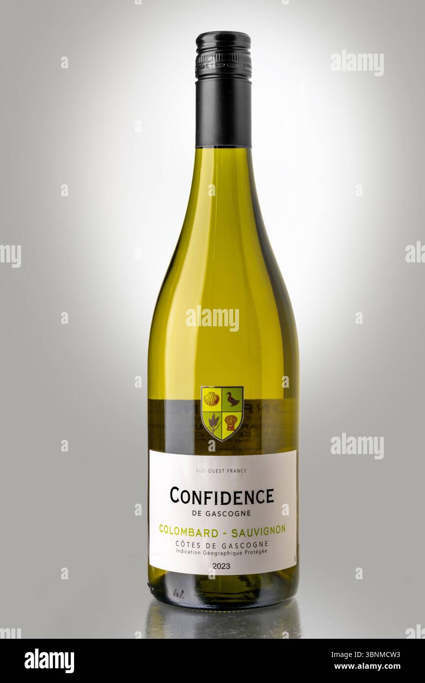 France - July 03, 2025: Bottle of French white wine Colombard ...