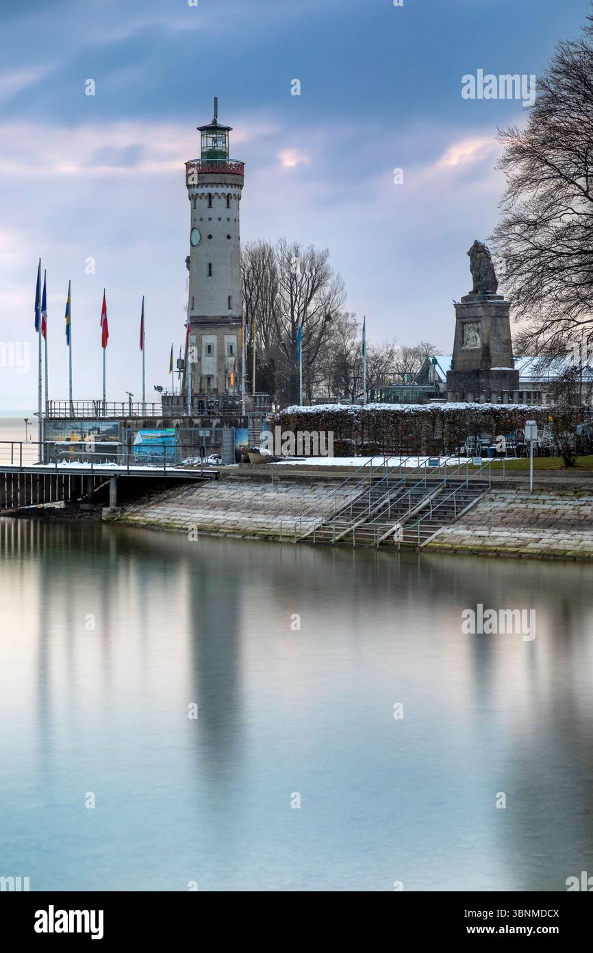 Romerbad in lindau on lake constance in winter hi-res stock photography ...